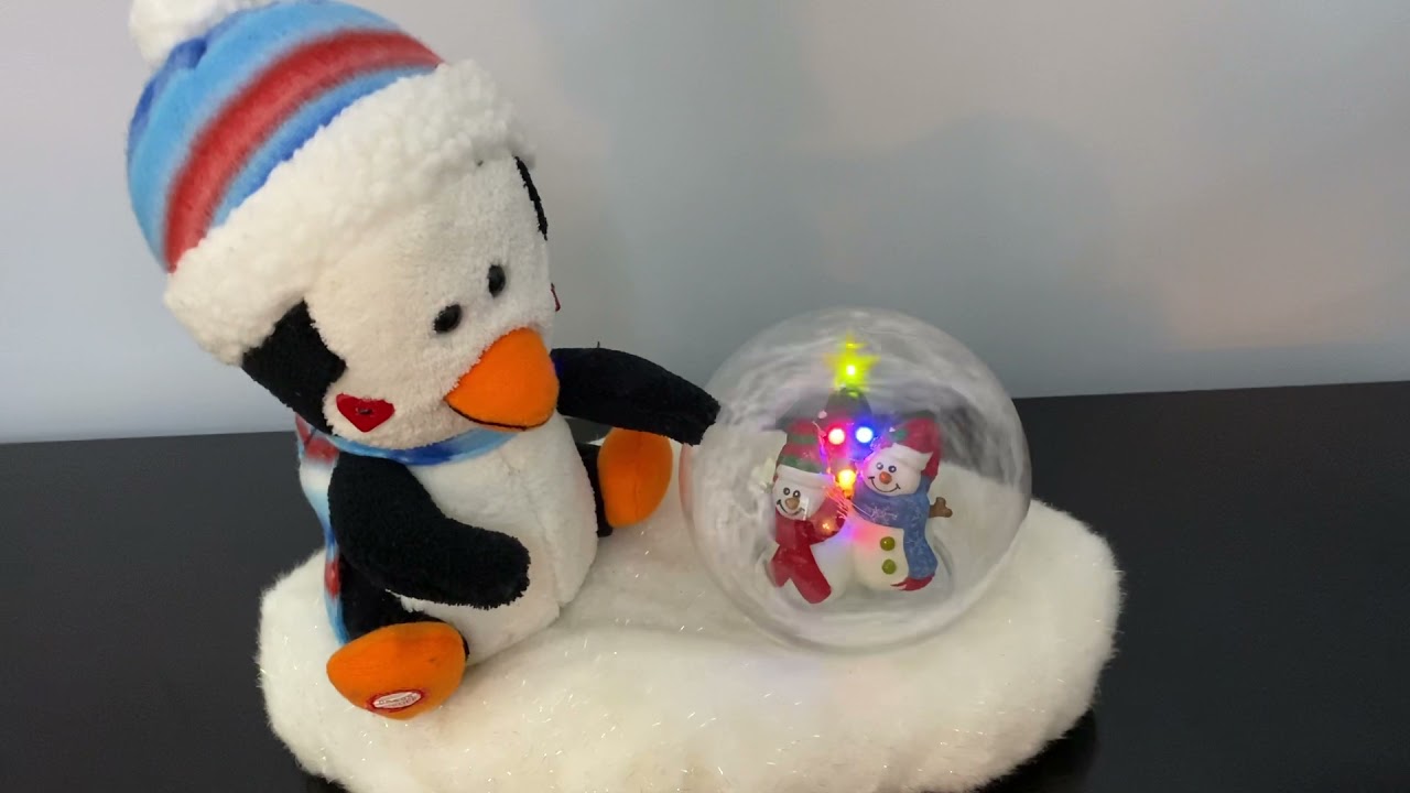 Snow Globe Penguin Christmas Animated Decoration - YouTube