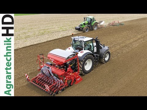 CLAAS u. VALTRA Traktoren im Einsatz | Kverneland e-Drill Sämaschine | Produktvideo