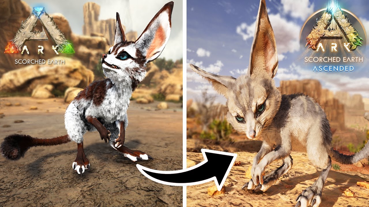 ARK Survival Evolved vs ARK Survival Ascended - Scorched Earth Dino ...