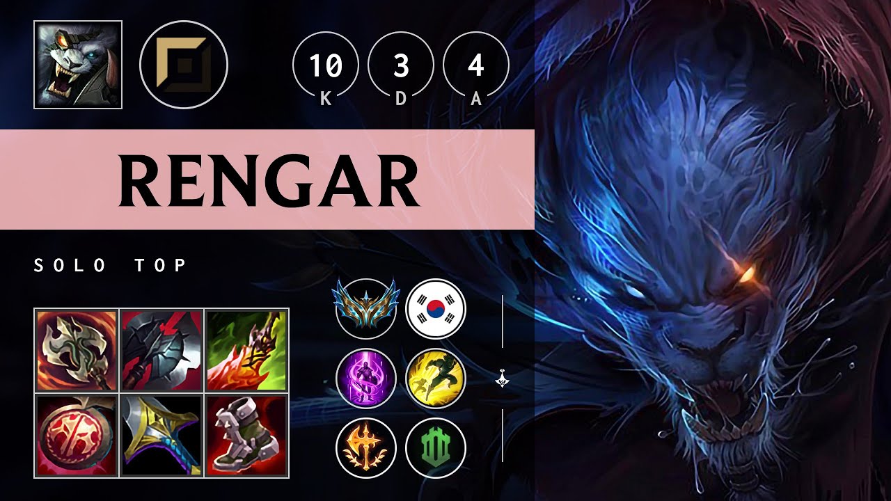 Rengar Top vs K'Sante: Unstoppable - KR Challenger Patch 14.20 - YouTube
