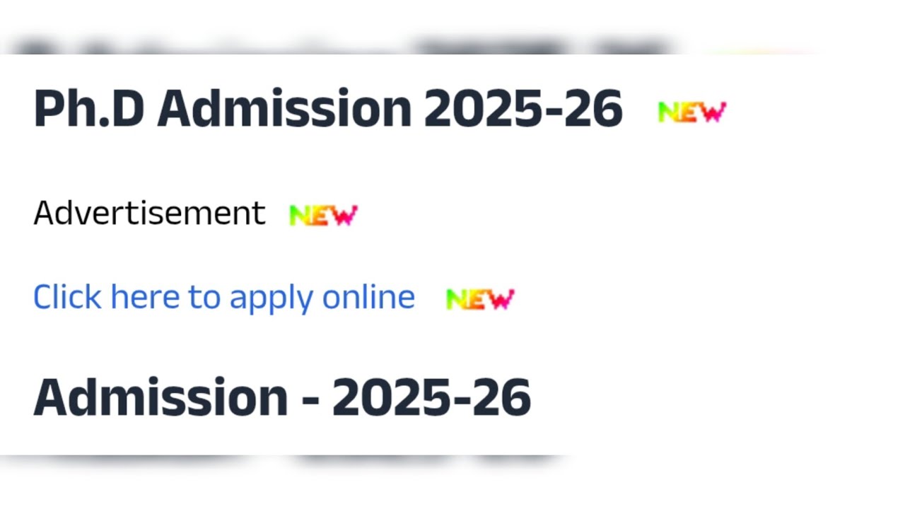 Ph. D Admission 2025 | Shri Govind Guru University Ph. D Admission 2025 ...