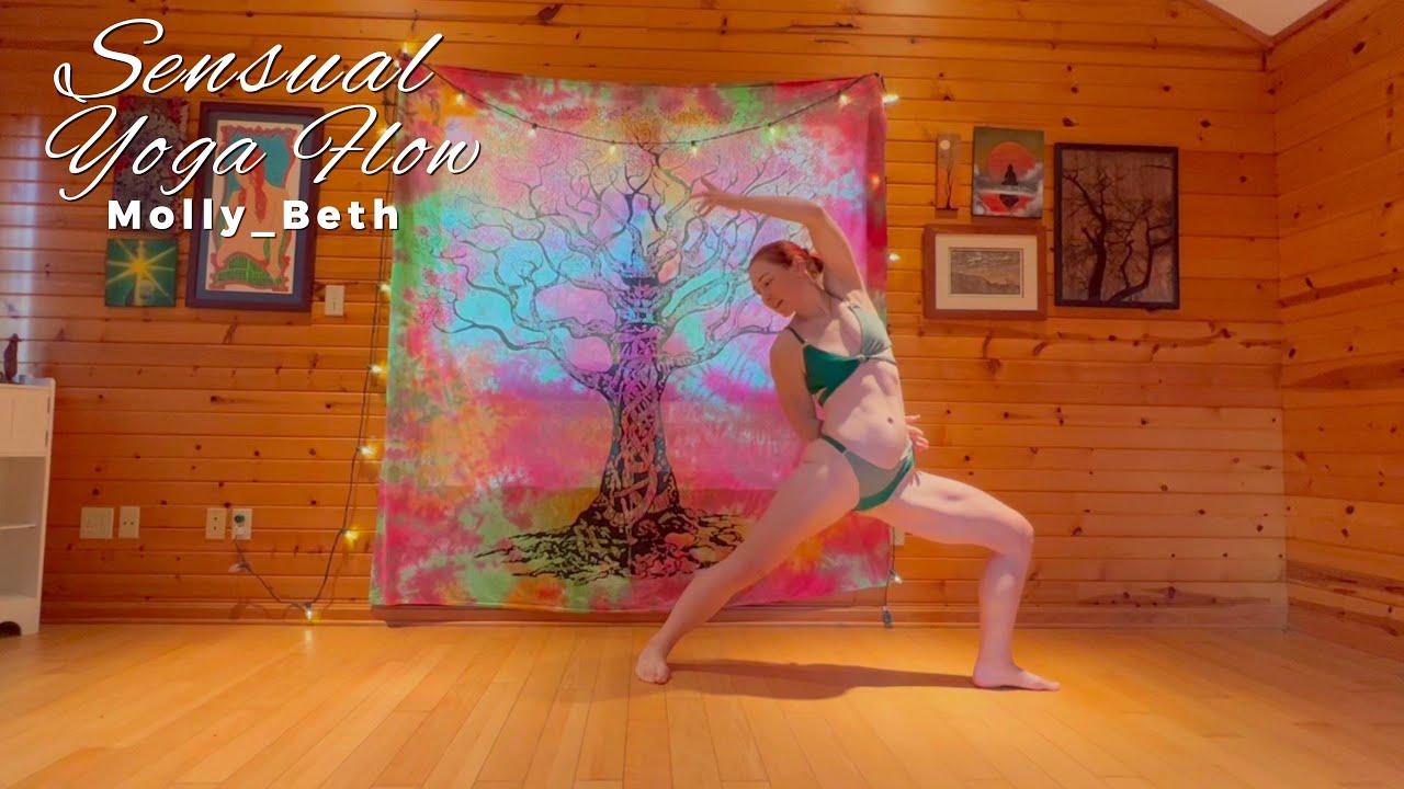 Sensual Yoga Flow in a Bikini Surrounded By Art - YouTube