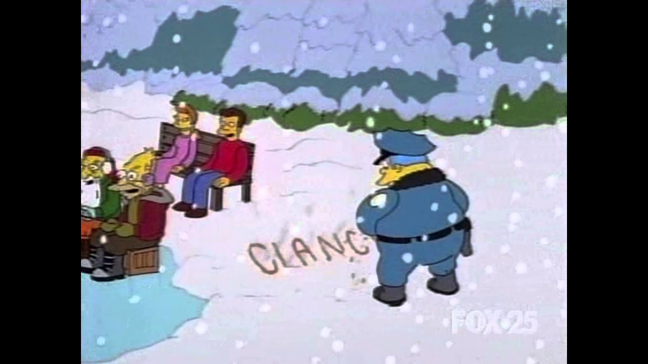 Simpsons snow day - YouTube