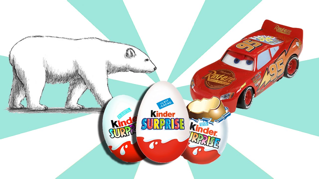 Kinder Surprise Eggs | Cars & Polar Bear | RED TRUCK - YouTube