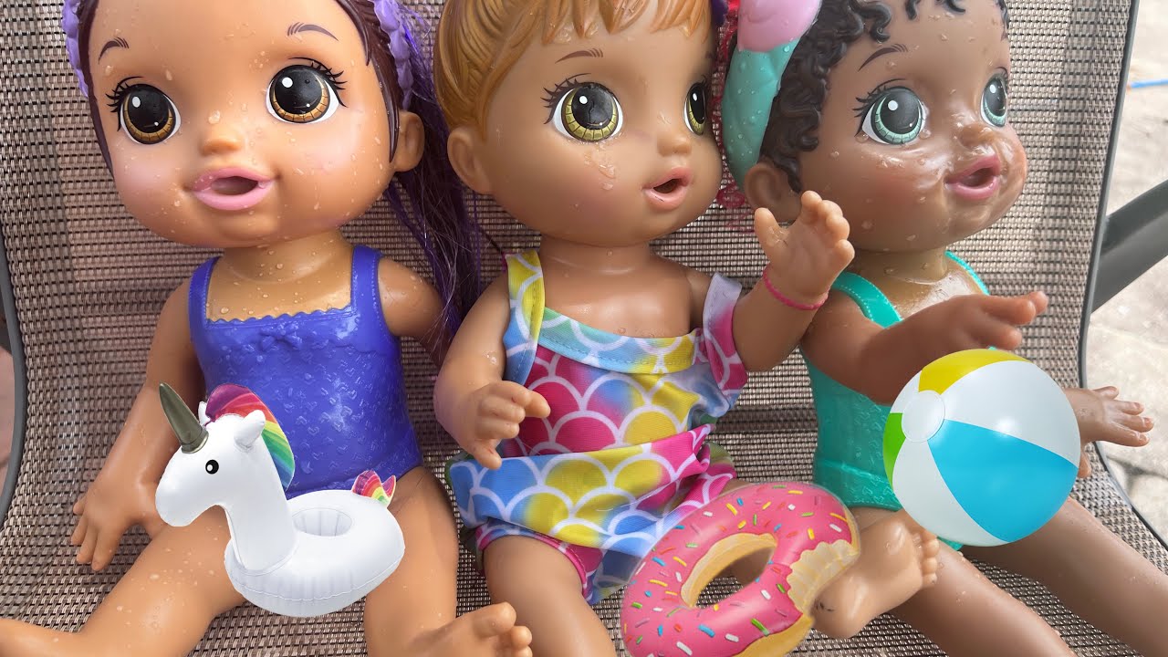 Baby Alive Dolls Pool Fun - YouTube