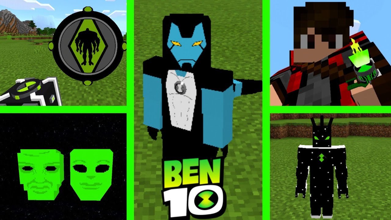TOP 5 *MELHORES* ADDON/MOD DE BEN 10 PARA MINECRAFT PE ! - YouTube