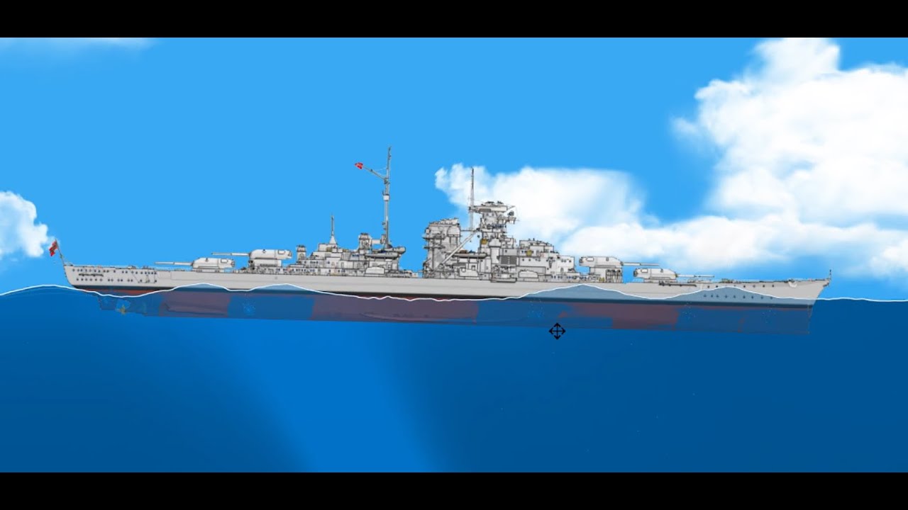 KMS Bismarck Sinking (Floating Sandbox) - YouTube