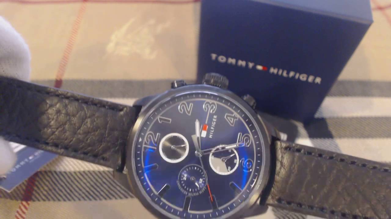 Men's Tommy Hilfiger Jackson Black Chronograph Watch 1791241 - YouTube