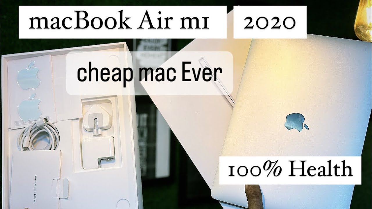 MacBook Air m1 2020 100% Health just box opened with complete Box and ...