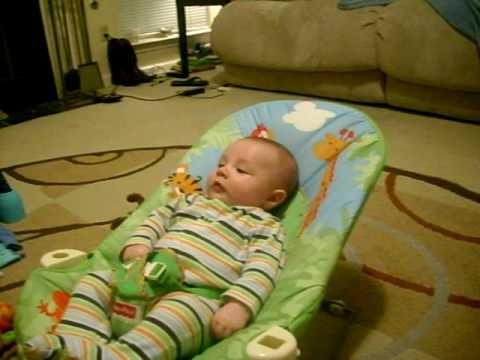 Beau watching his first Baby Genius movie