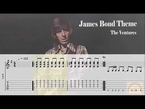James Bond Theme - The Ventures | Guitar Tab - YouTube