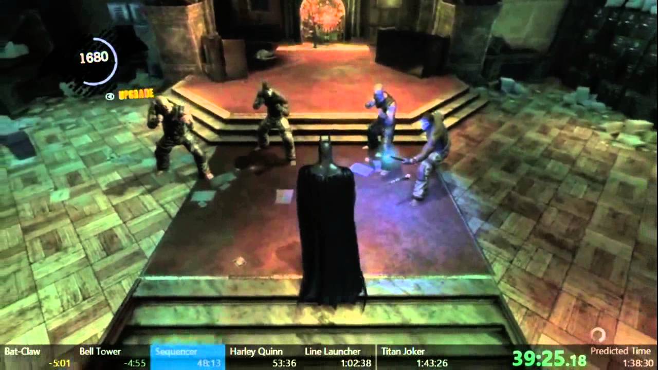 Batman Arkham Asylum speedrun 1:39:43 console run (old) - YouTube