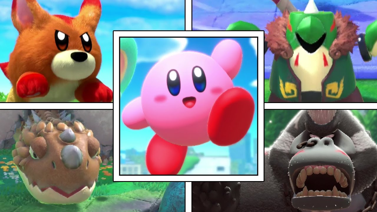 Kirby And The Forgotten Land Demo - All Bosses (No Damage & No Special ...