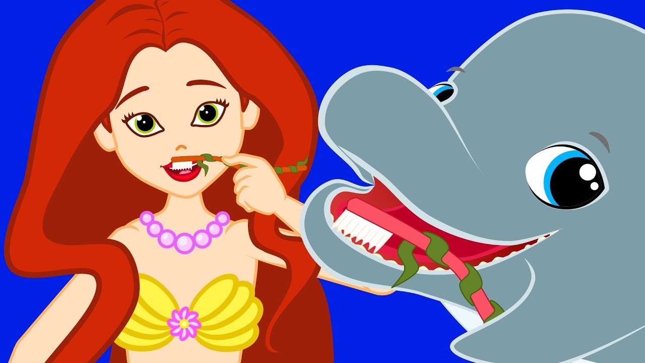 Brush Your Teeth with The Little Mermaid - Fairy Tales Kids Songs - YouTube