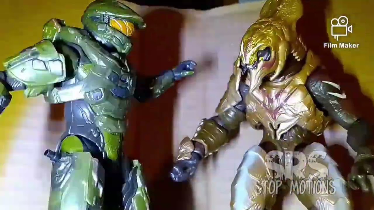 Stop motion animation Halo covenant vs spartans(Master chief & spartan ...