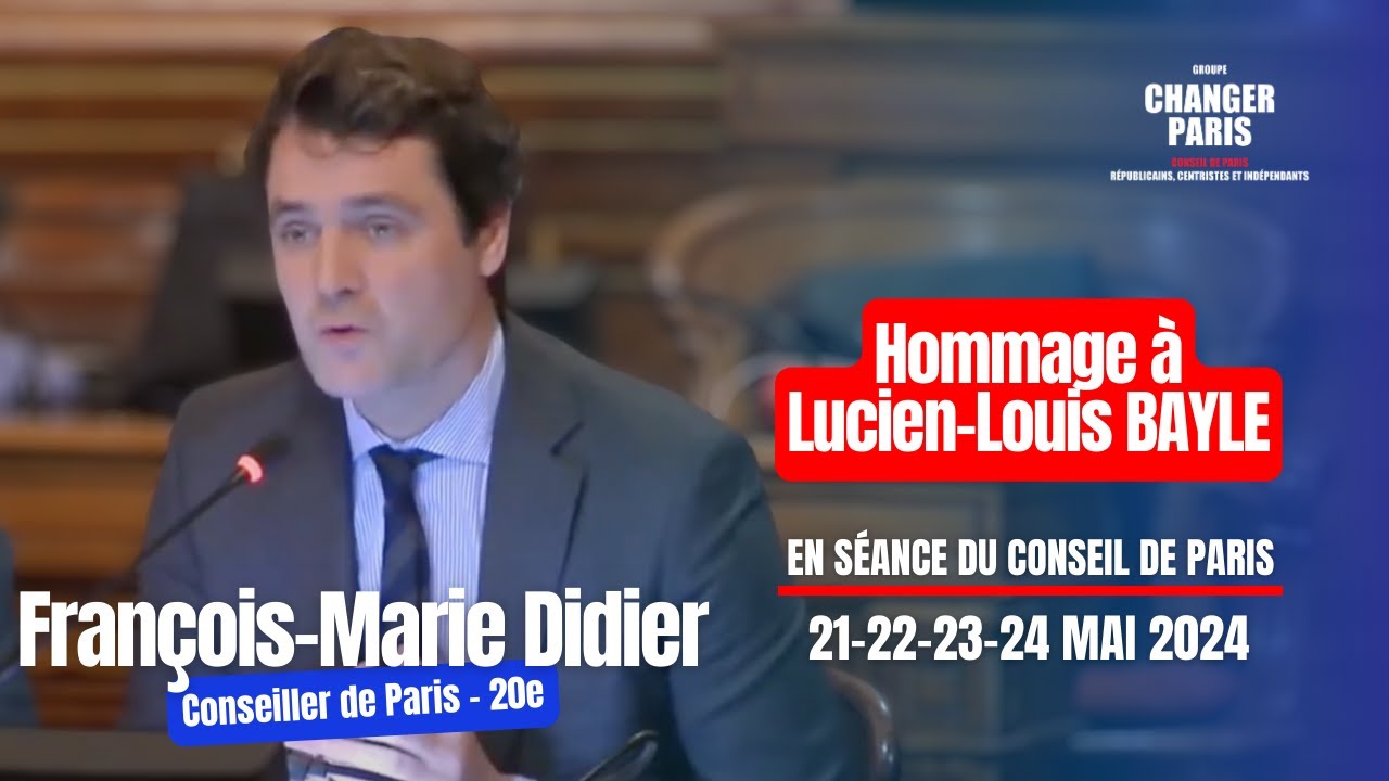 François-Marie Didier - Hommage à Lucien-Louis Bayle, ancien Conseiller ...