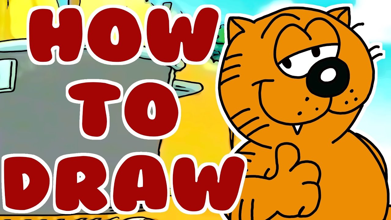 How to draw Heathcliff The Cat - Step By Step Tutorial - YouTube
