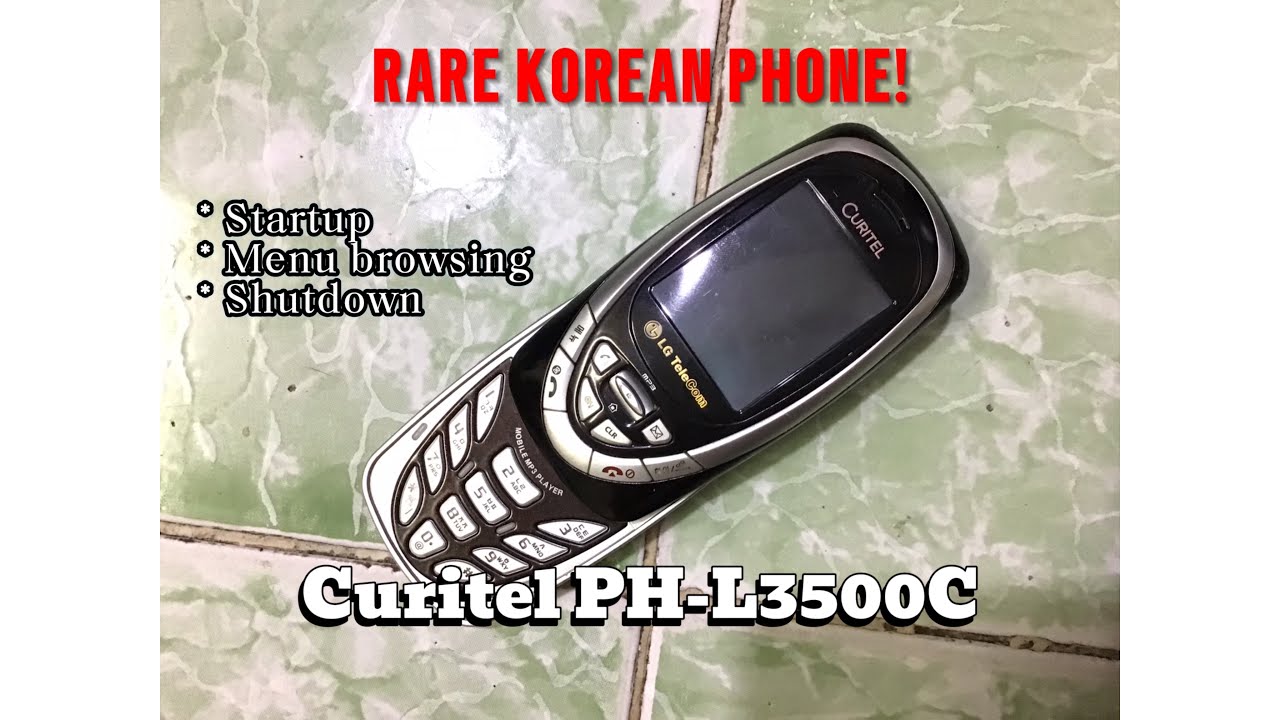 (South Korean rarity) Curitel PH-L3500C Startup, Menu Browsing ...