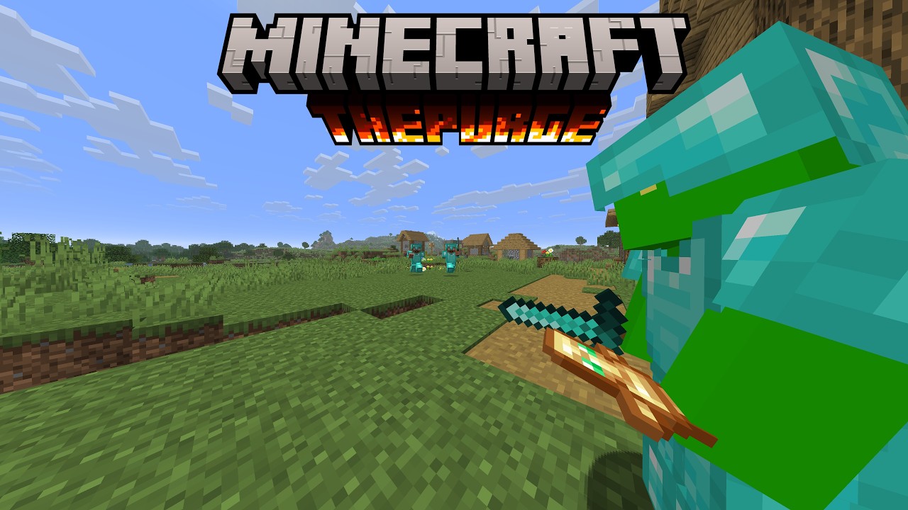 50 Minecraft Players Simulate The Purge... - YouTube