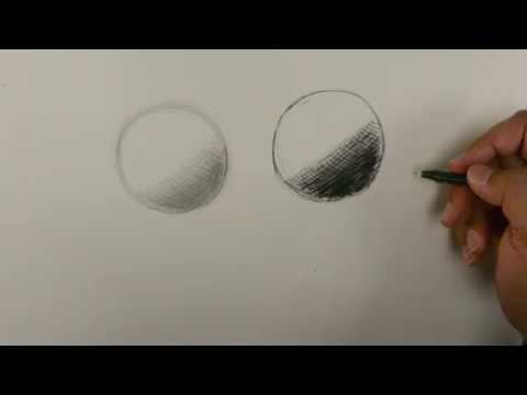 How to draw a Sphere with cross hatching - YouTube