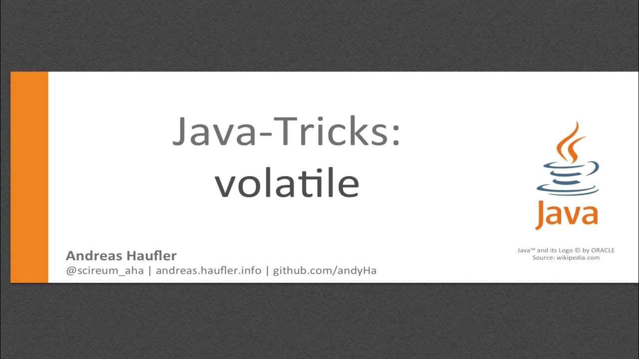 Java #1 - volatile Keyword - YouTube