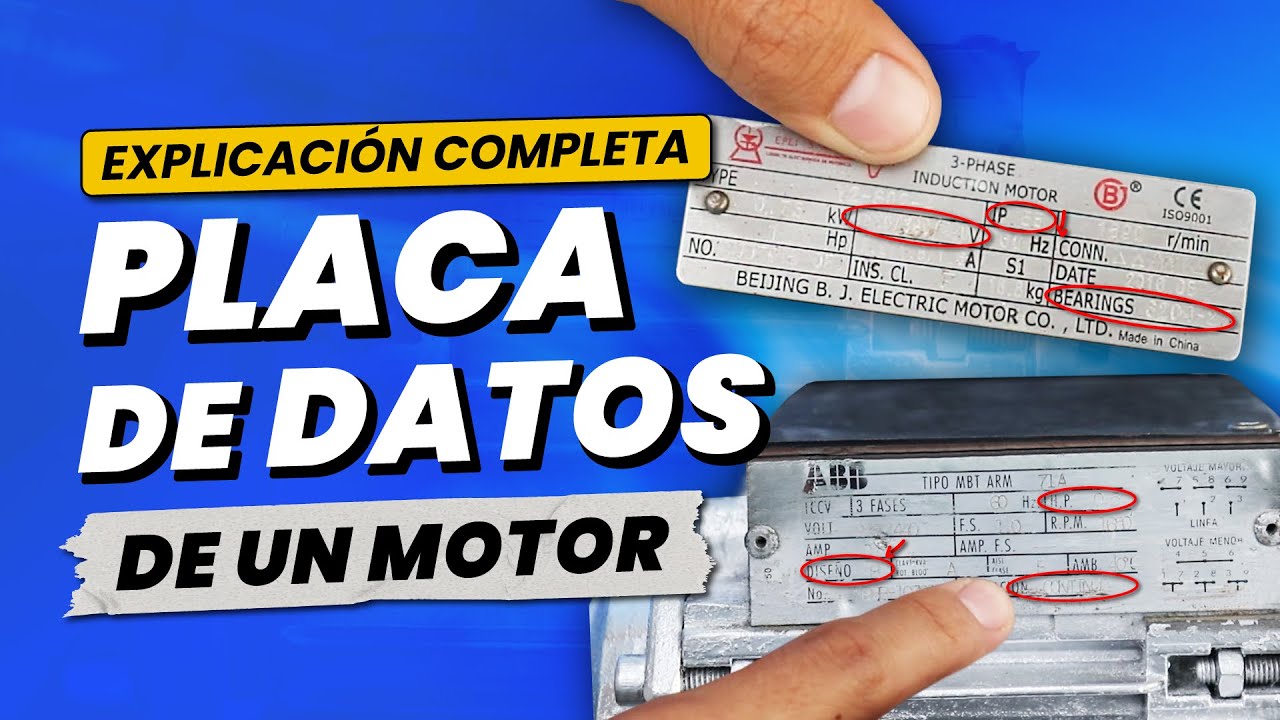 Aprende a leer la placa característica de un motor desde 0 - YouTube