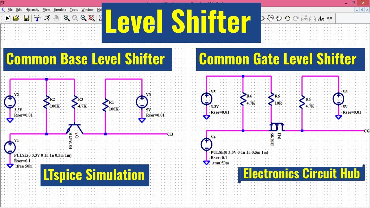 Designing a Common Gate Level Shifter in LTSpice | Step-by-Step Guide ...