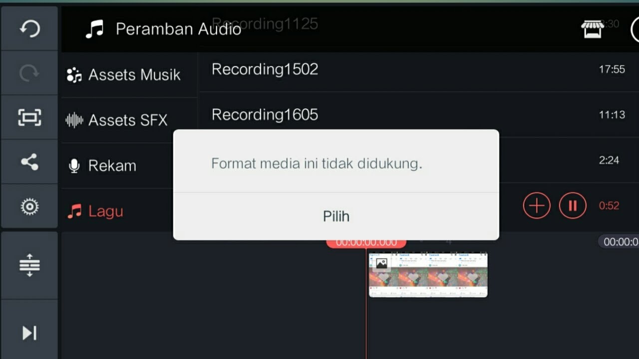 cara mengatasi audio tidak support - YouTube
