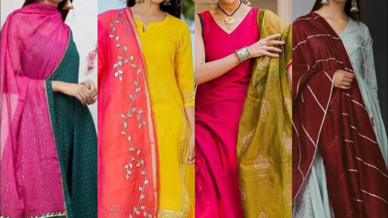 Latest suit Designs//colour contrast suit design@TodaysTrendz1 - YouTube