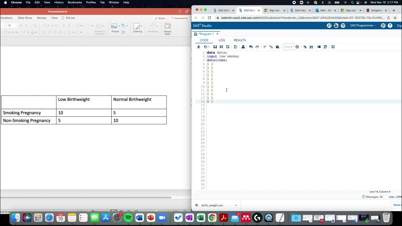 Inputting Data Manually Into SAS - YouTube