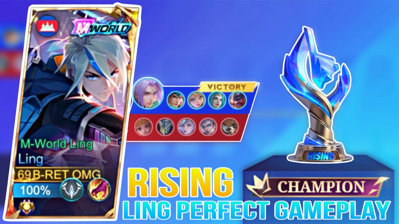 LING BEST GAMEPLAY | I PICKED LING IN RISING AND CARRY THE GAME | B-RET ...