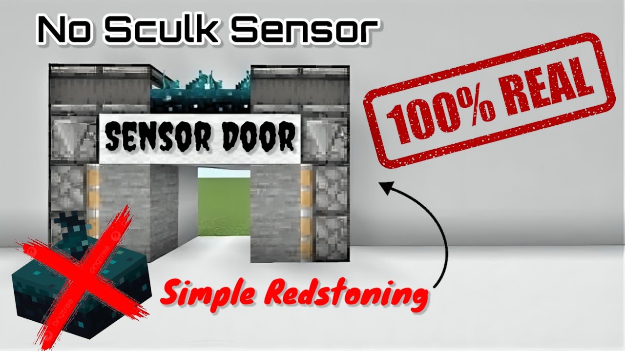 🚪 Making a SENSOR Door in Minecraft WITHOUT SCULK SENSOR 😱⚙️ | Redstone ...