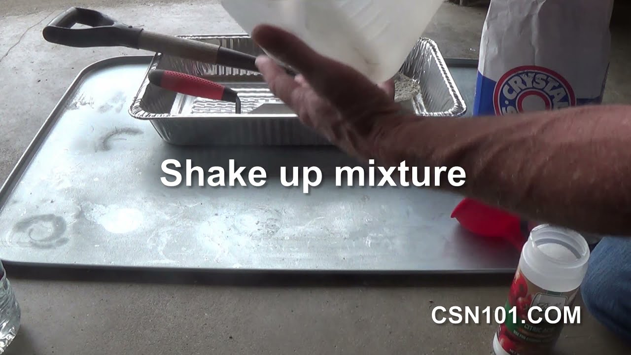 DIY Make your own dried concrete remover for cleaning tools - YouTube