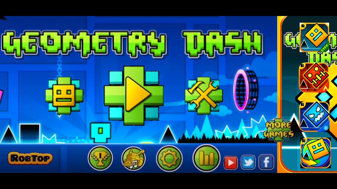 My Version Of The Geometry Dash Menu! - YouTube
