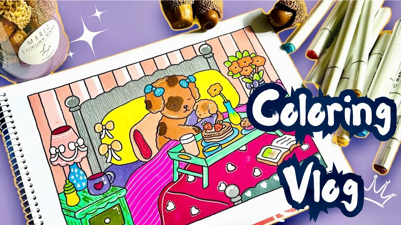 Color With Me FT. Bobbie Goods Coloring Book | ASMR Coloring | NO ...