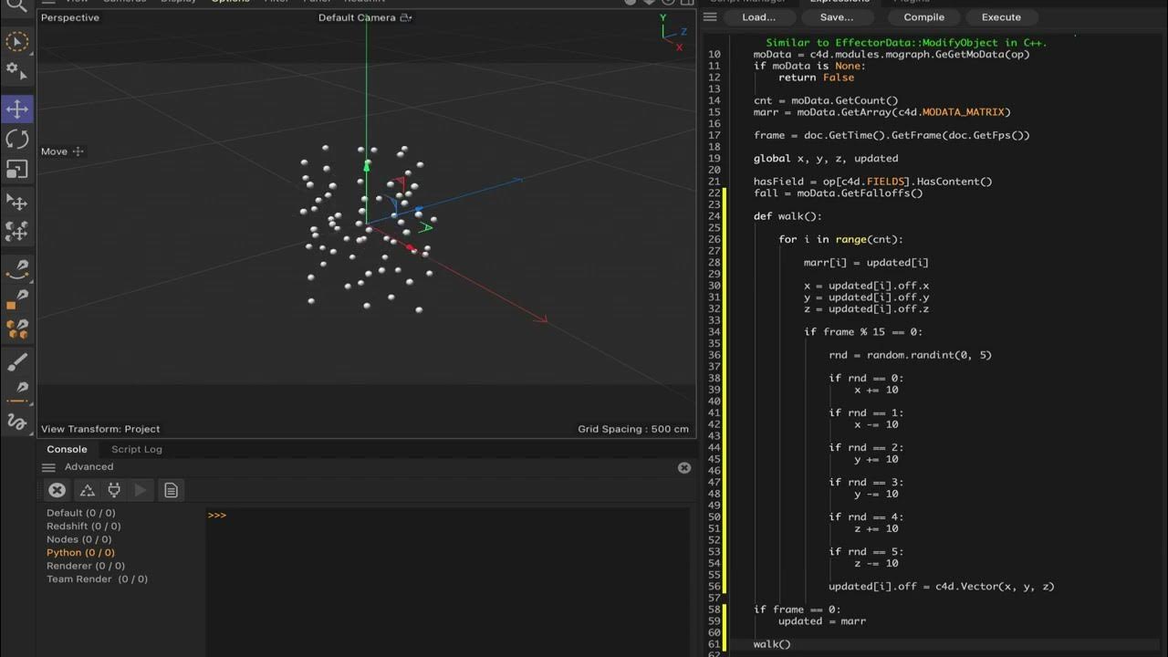 Cinema 4D Python Tutorial 18: Random Walker Effector - YouTube