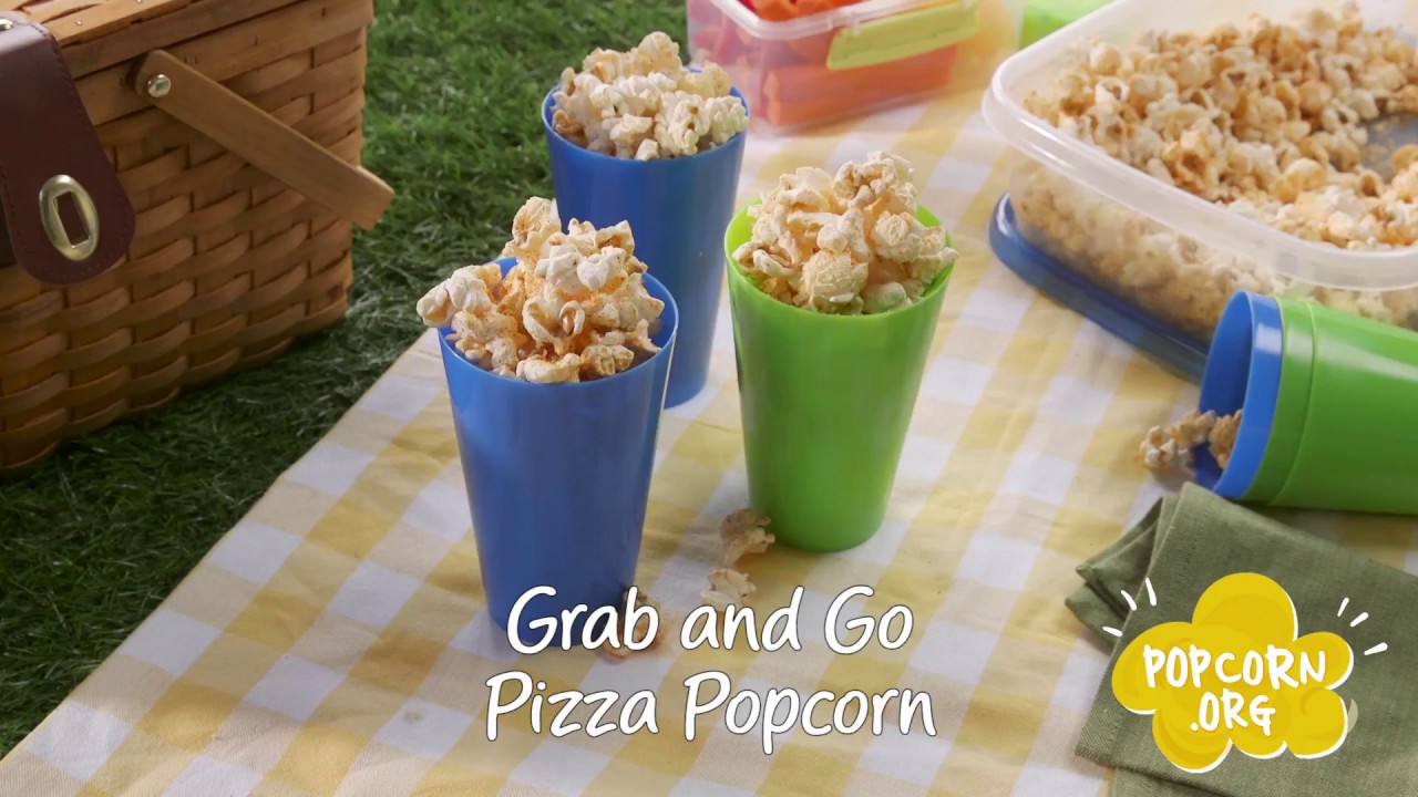 Grab and Go Pizza Popcorn - YouTube