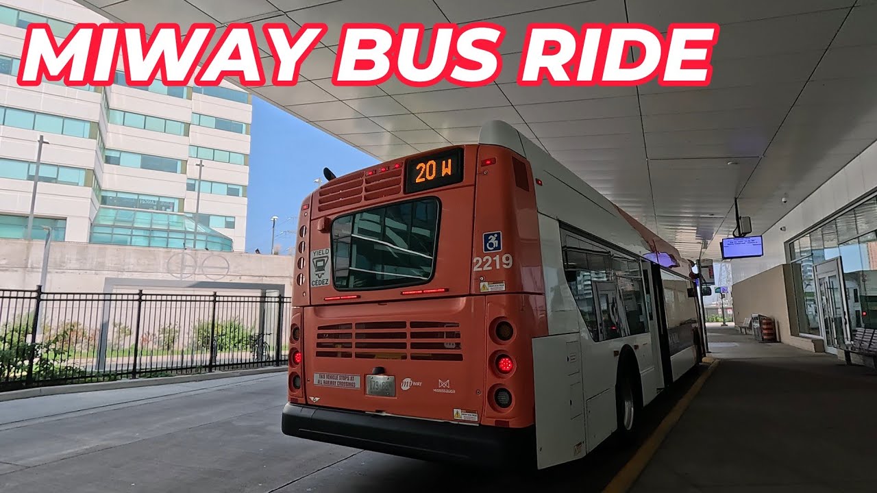 MiWay 20 Bus Ride from Mississauga City Centre Transit Terminal to ...