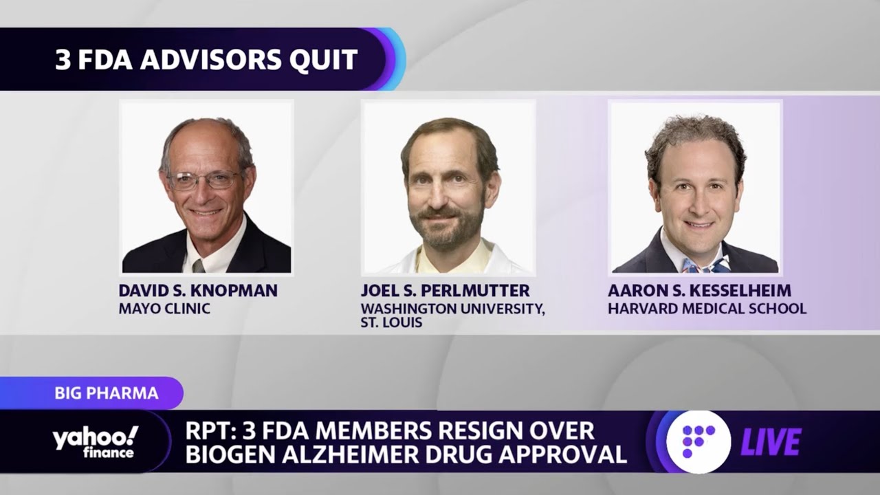 Three FDA members resign over Biogen's Alzheimer drug approval: RPT ...