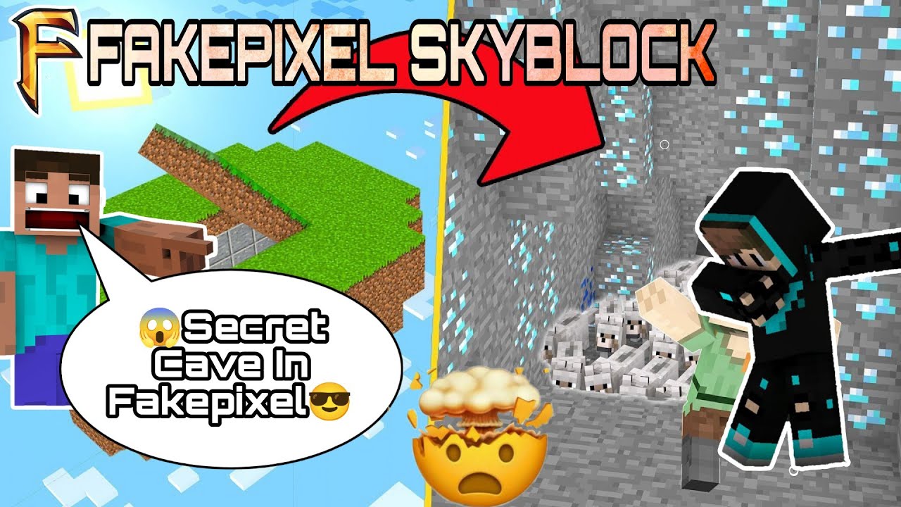 I Found Secret Cave In Fakepixel Skyblock 😱😎 || Best Cracked Hypixel ...