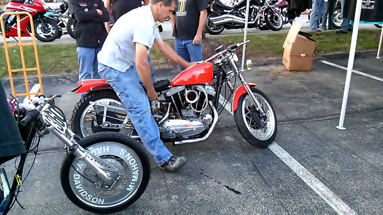 Ironhead Sportster drag bike. - YouTube