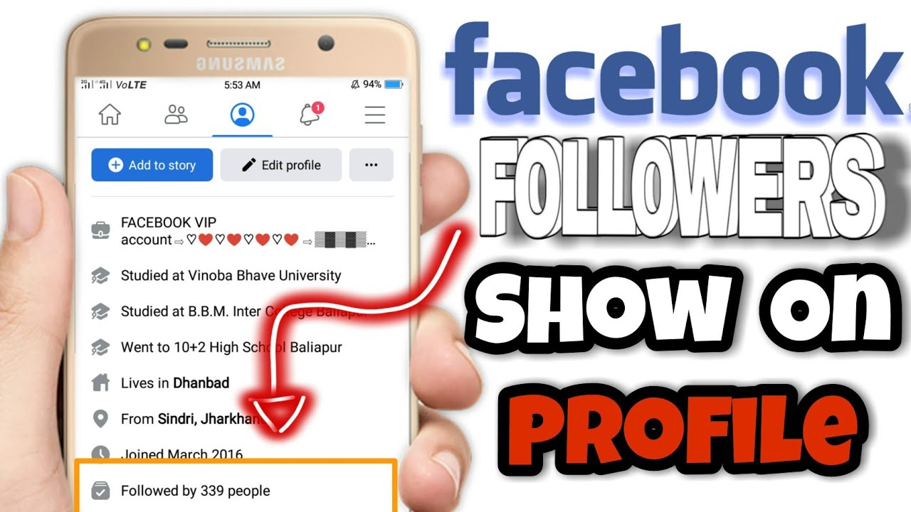 How To Show Follwers In Fb Profile. Facebook Profile Me Followers Ka ...