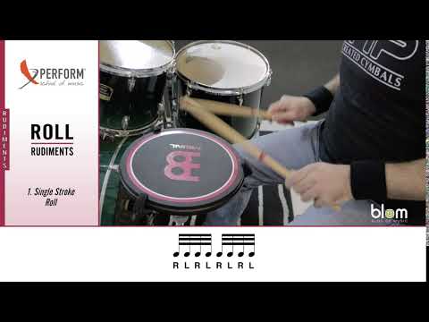 Drum Rudiments - Roll Rudiments - Single stroke roll - YouTube