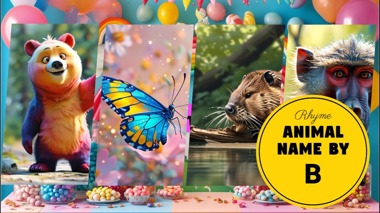 Learn Animal Names with B + Fun Rhymes! 🐻🎵 - YouTube