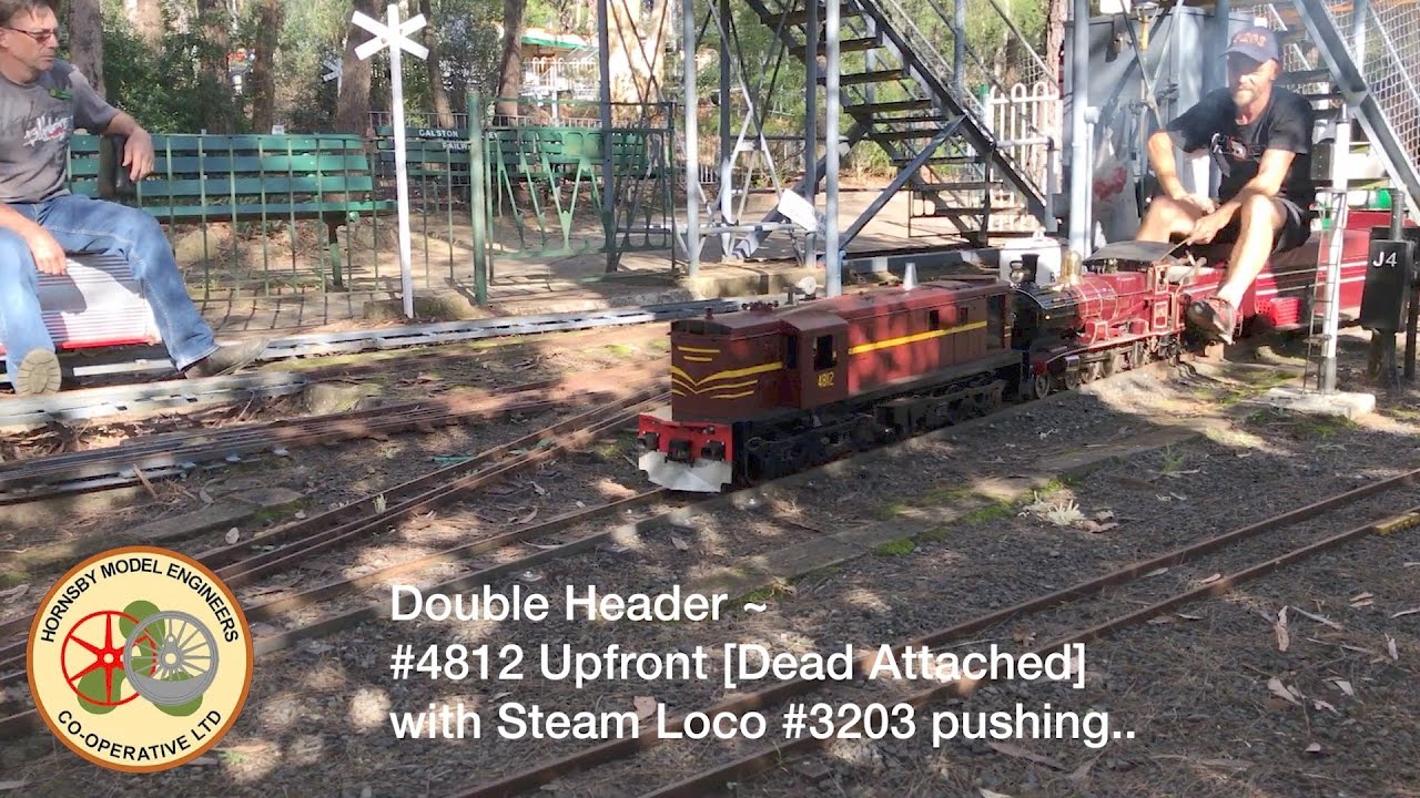 73. Steam Loco #3203 Pushing #4812 Upfront [Dead Attached].. - YouTube