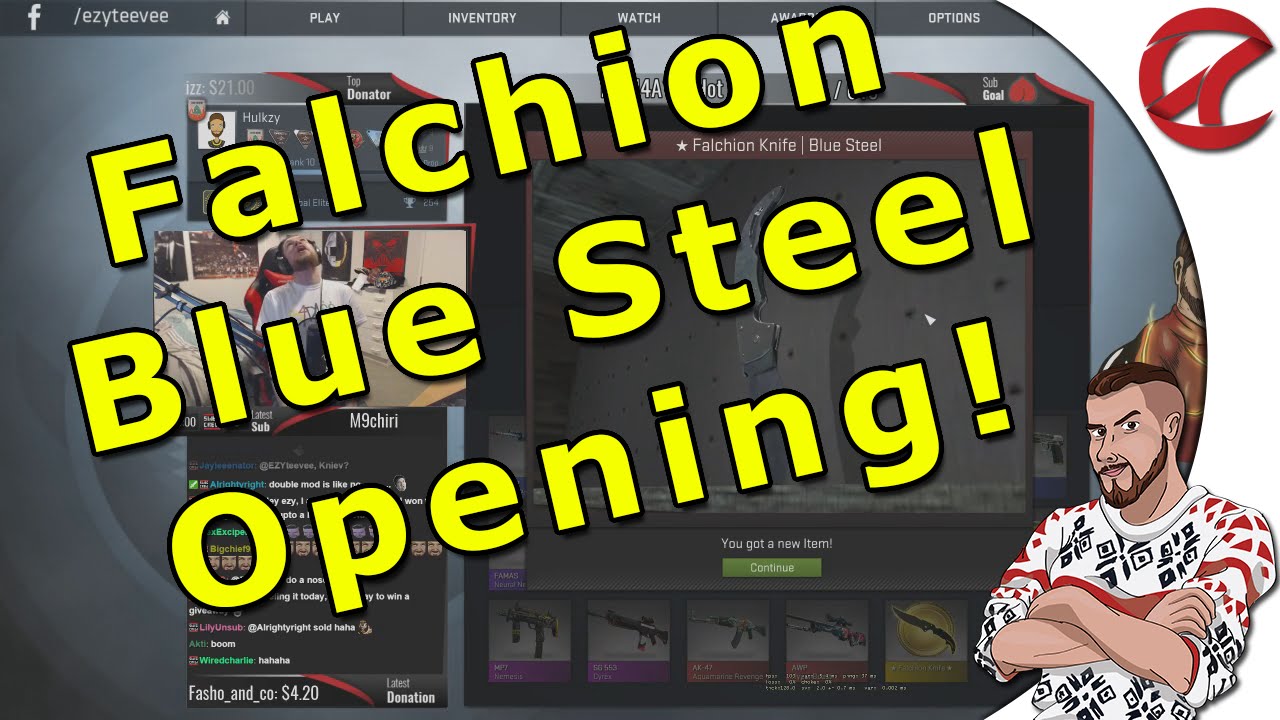 Falchion Knife | Blue Steel FN opening! - YouTube