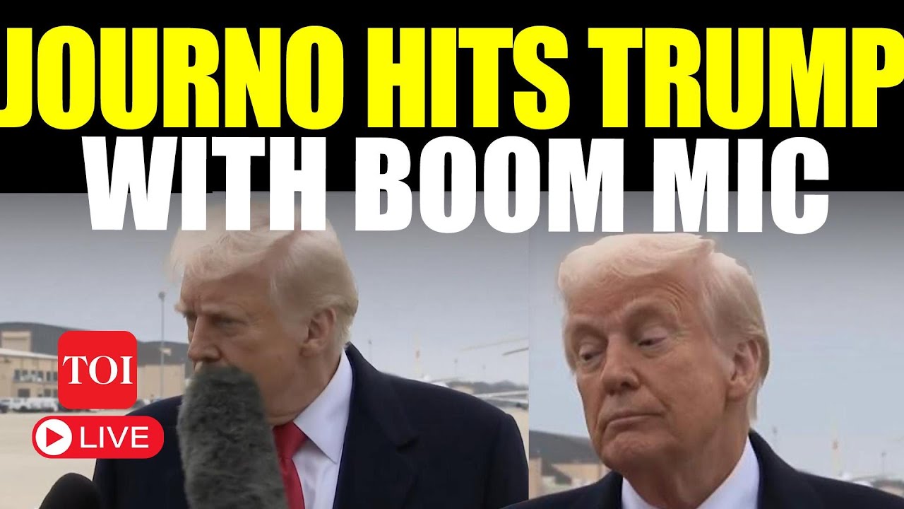 LIVE: Trump Briefing Drama: Reporter Hits US President With Boom Mic ...