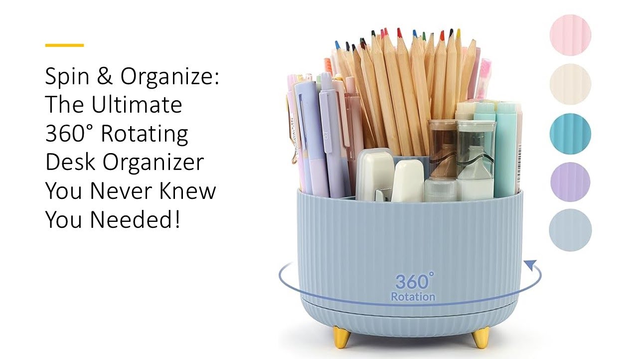 Spin & Organize: The Ultimate 360° Rotating Desk Organizer You Never ...