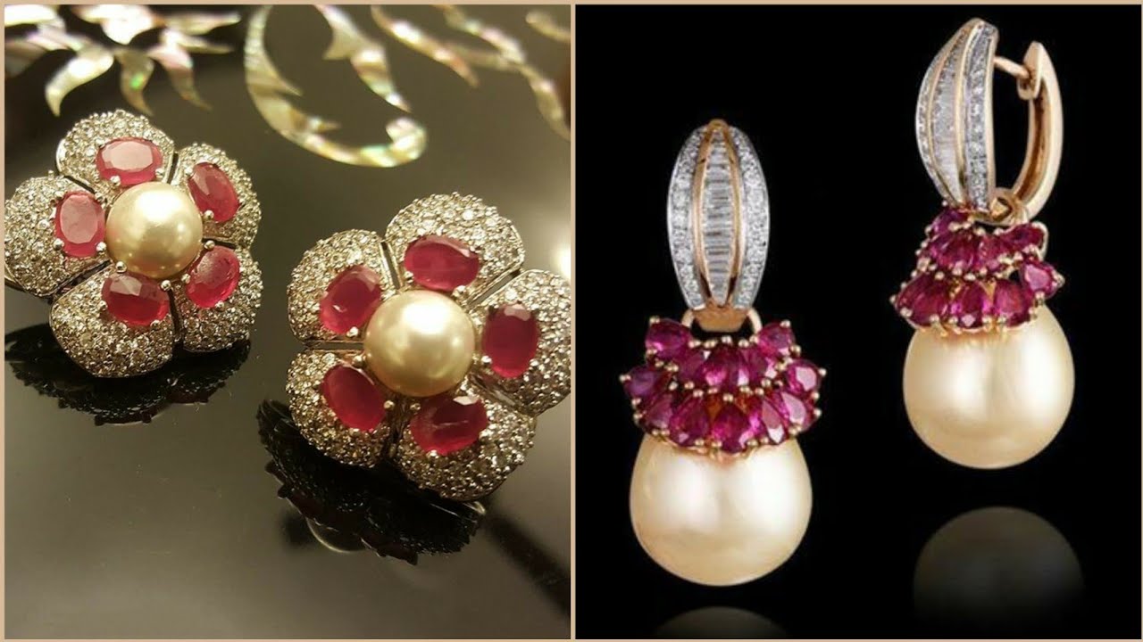 Stunning Highly Demanding South Sea Pearl Drop & Stud Earrings Designs ...