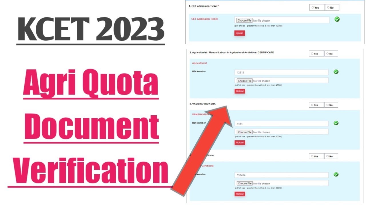 Agri Quota Document Verification Started | How To Upload Agri Documents Online? KCET Edit Link ...